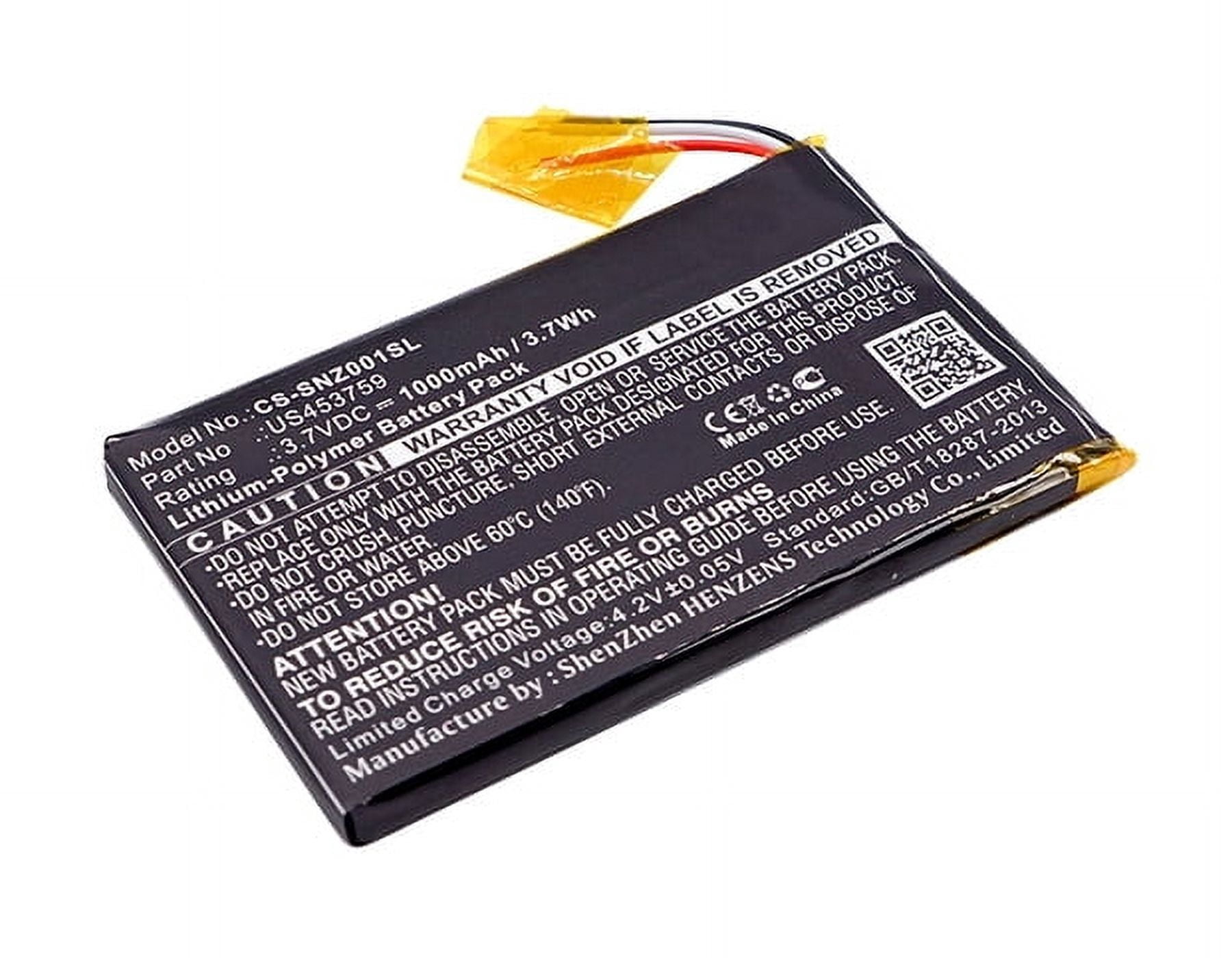Replacement Battery for MDR-HW700DS,NWZ-ZX1,Walkman NWZ-ZX1,US453759,3 ...