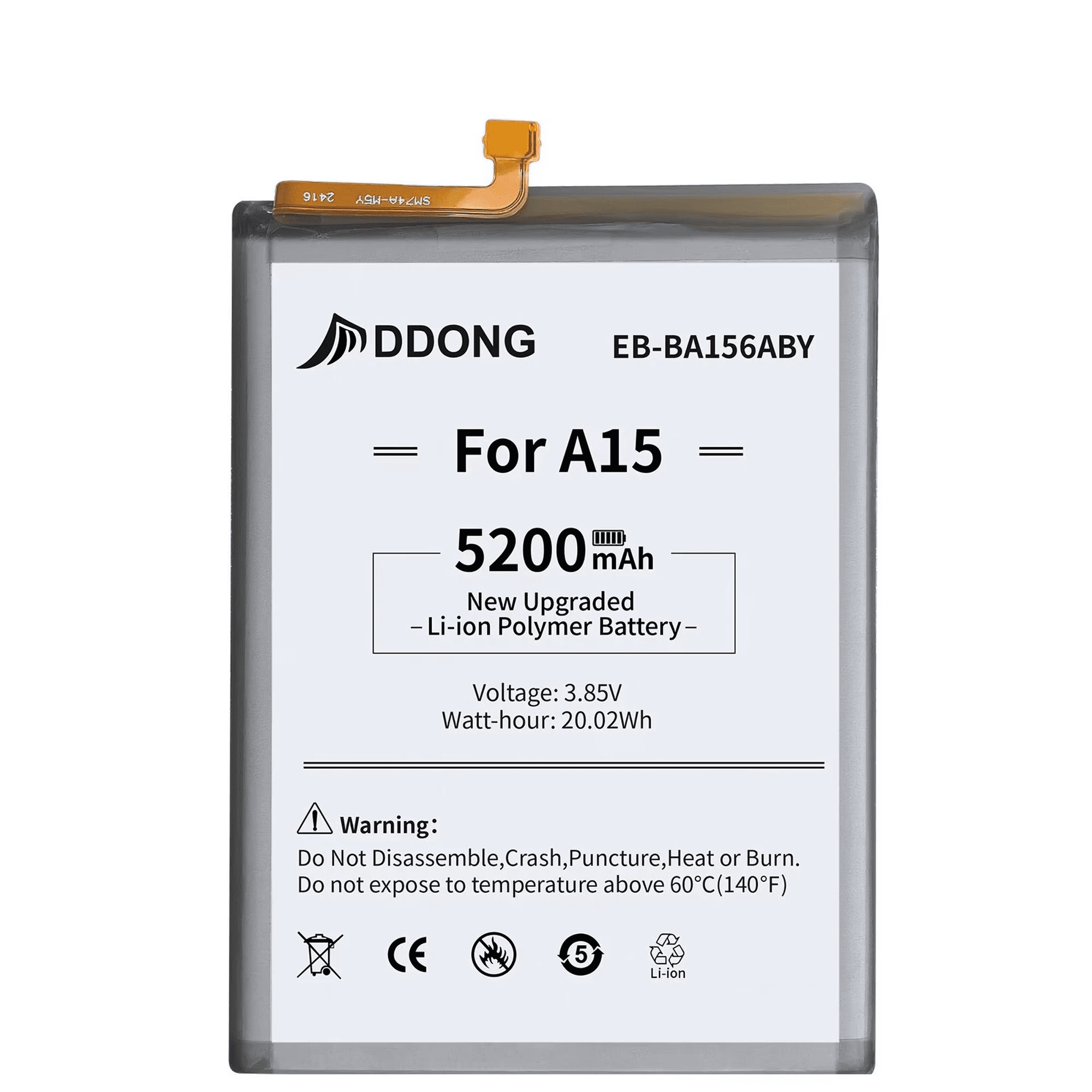 Replacement Battery for Samsung Galaxy A15 5G (SM-S156V) – EB-BA156ABY ...