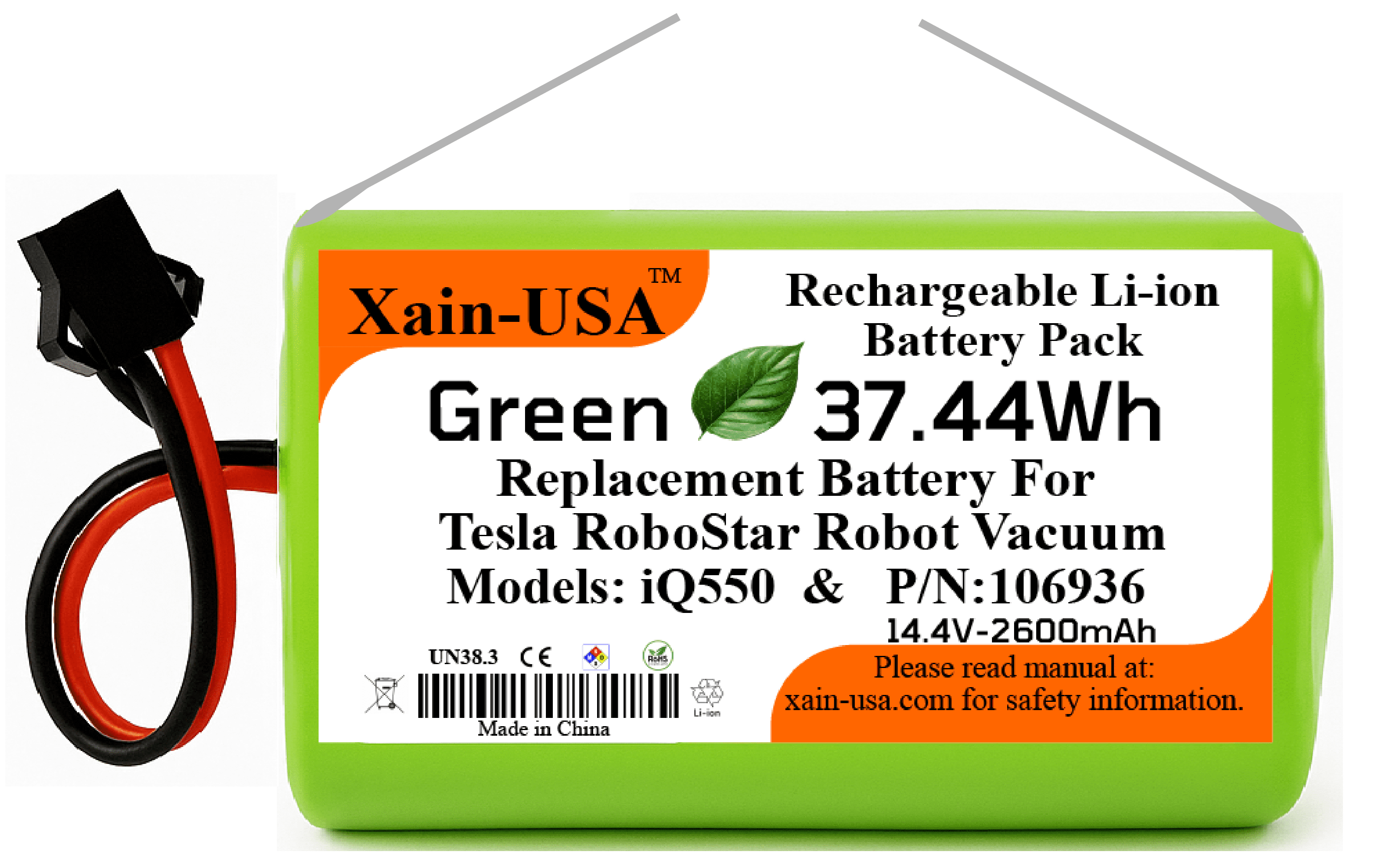Replacement Battery for Tesla RoboStar iQ550 Robot Vacuum Cleaners 14 ...