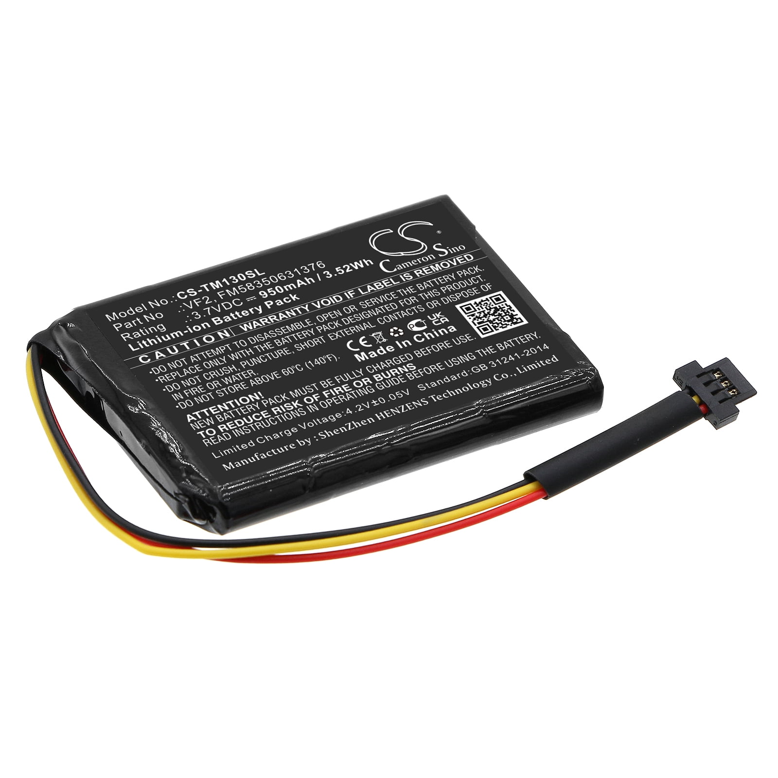 Replacement Battery for TomTom FM58350631376,VF2,3.7V/950mAh - Walmart ...
