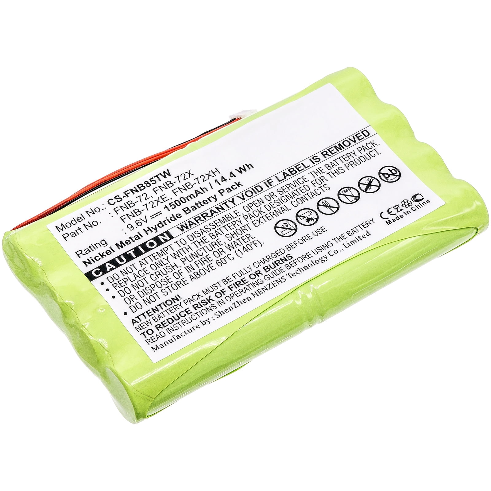 Replacement Battery for YAESU FNB-72,FNB-72x,FNB-72xe,FNB-72xh,FNB-72xx ...