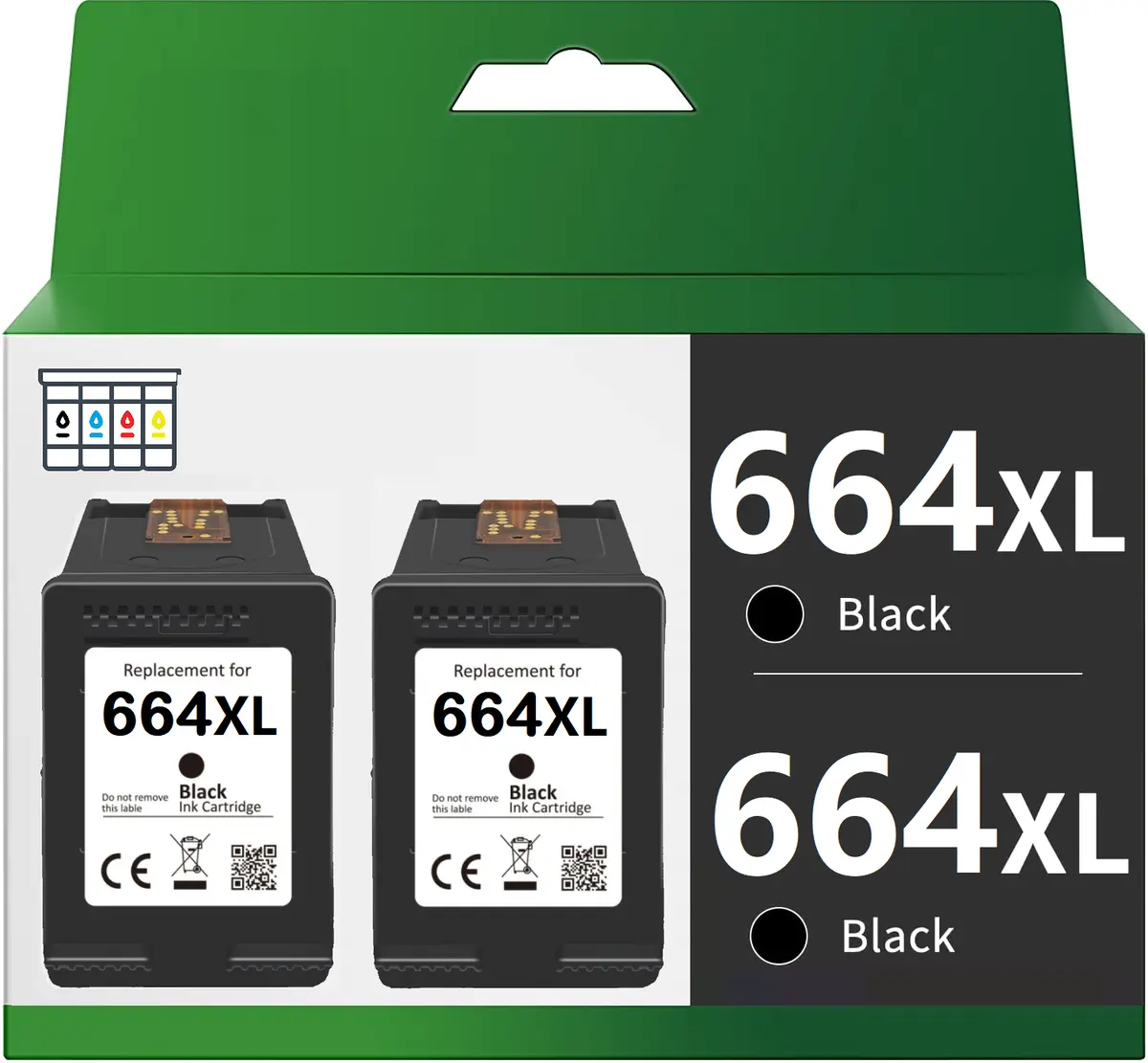 Replacement Black 664XL 664 XL High Yield Ink Cartridge compatible for ...
