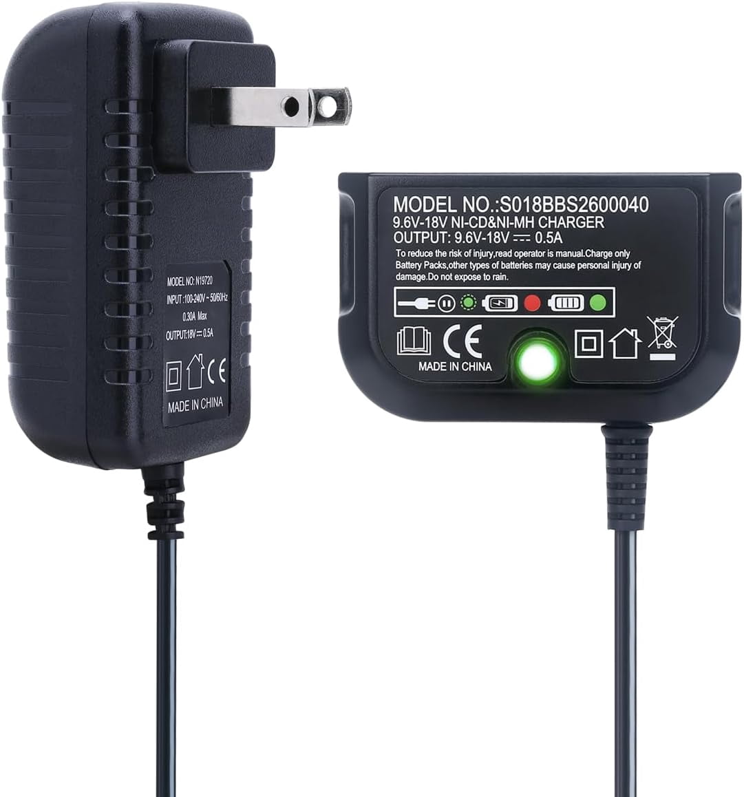 Replacement for Black and Decker Multi-Volt Charger Compatible with ...