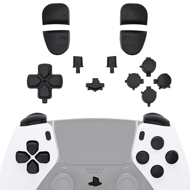 Replacement Black Dpad Share Options Home Face Buttons R1 L1 R2 L2 ...