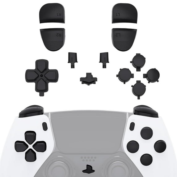 Replacement Black Dpad Share Options Home Face Buttons R1 L1 R2 L2 ...