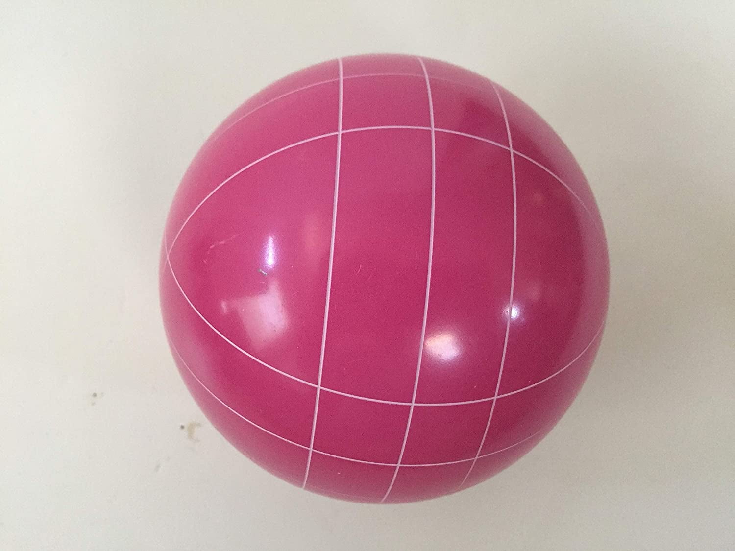 Replacement Bocce Ball - 107mm - Pink with Straight line Pattern ...