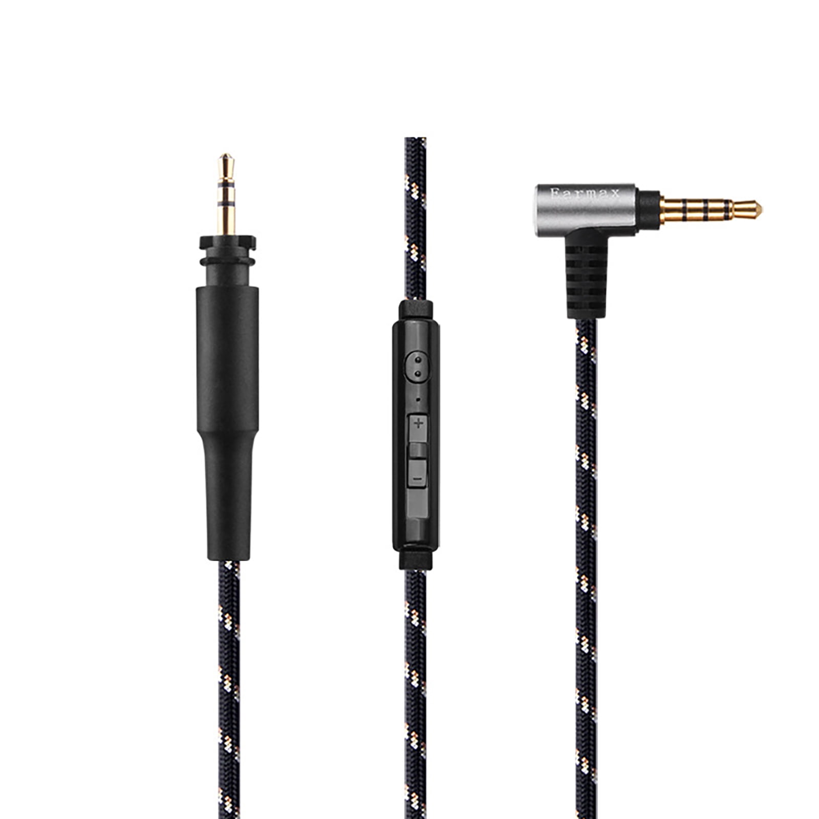 Replacement Braided Audio Cable with Mic and Remote Volume Control for ...