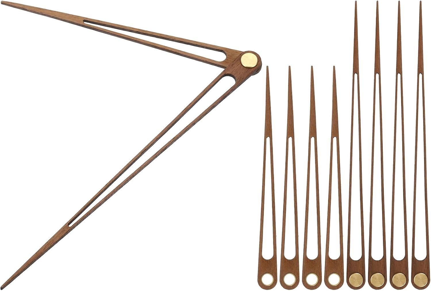 Replacement Clock Hands Kit, 5 Set Wooden Clock Mechanism Movement Wall ...