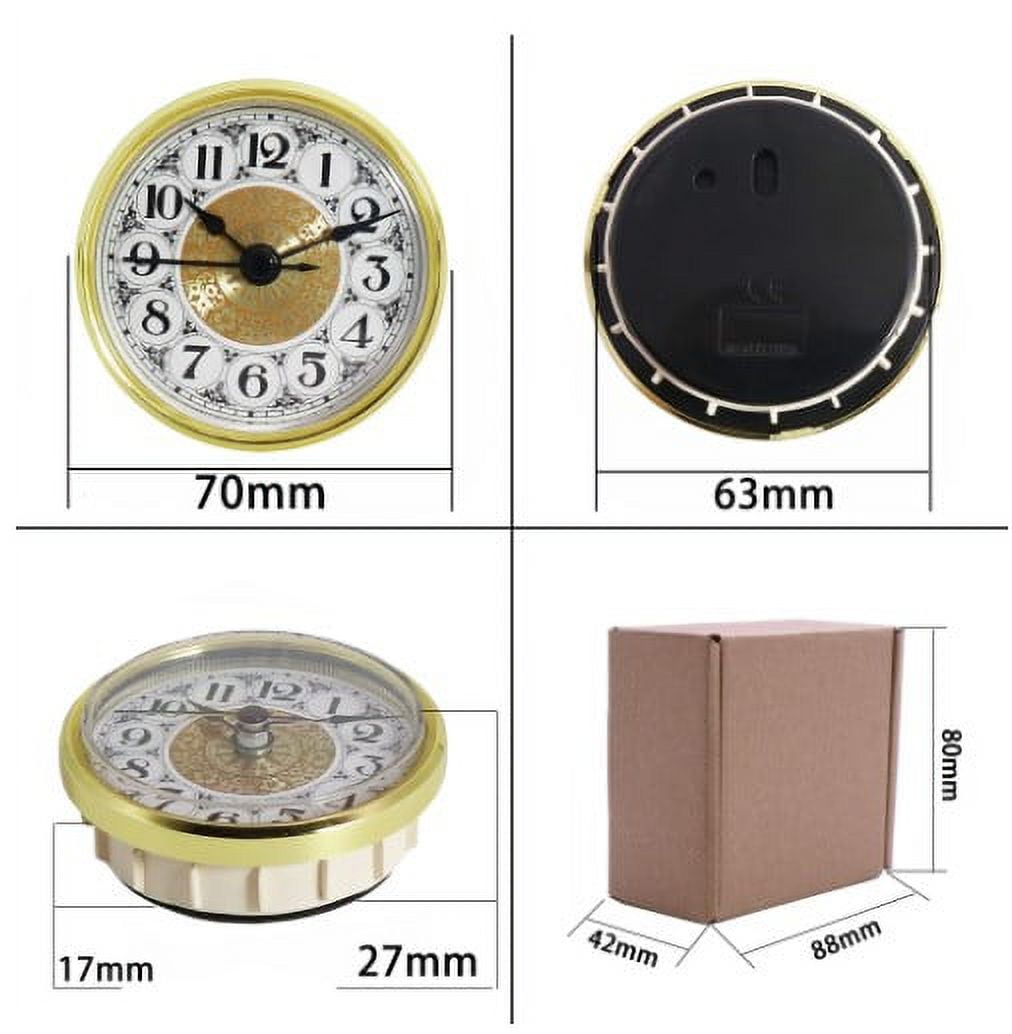 FENGGUIQU Vintage Quartz Clock Insert Multi Metal for Crafts and ...