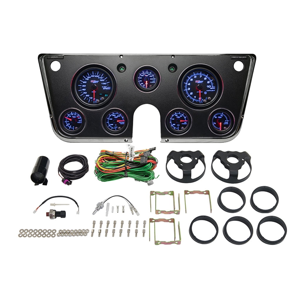 Replacement Cluster Dashboard Panel Pod & 7-Gauge Set for 67-72 Chevy C ...