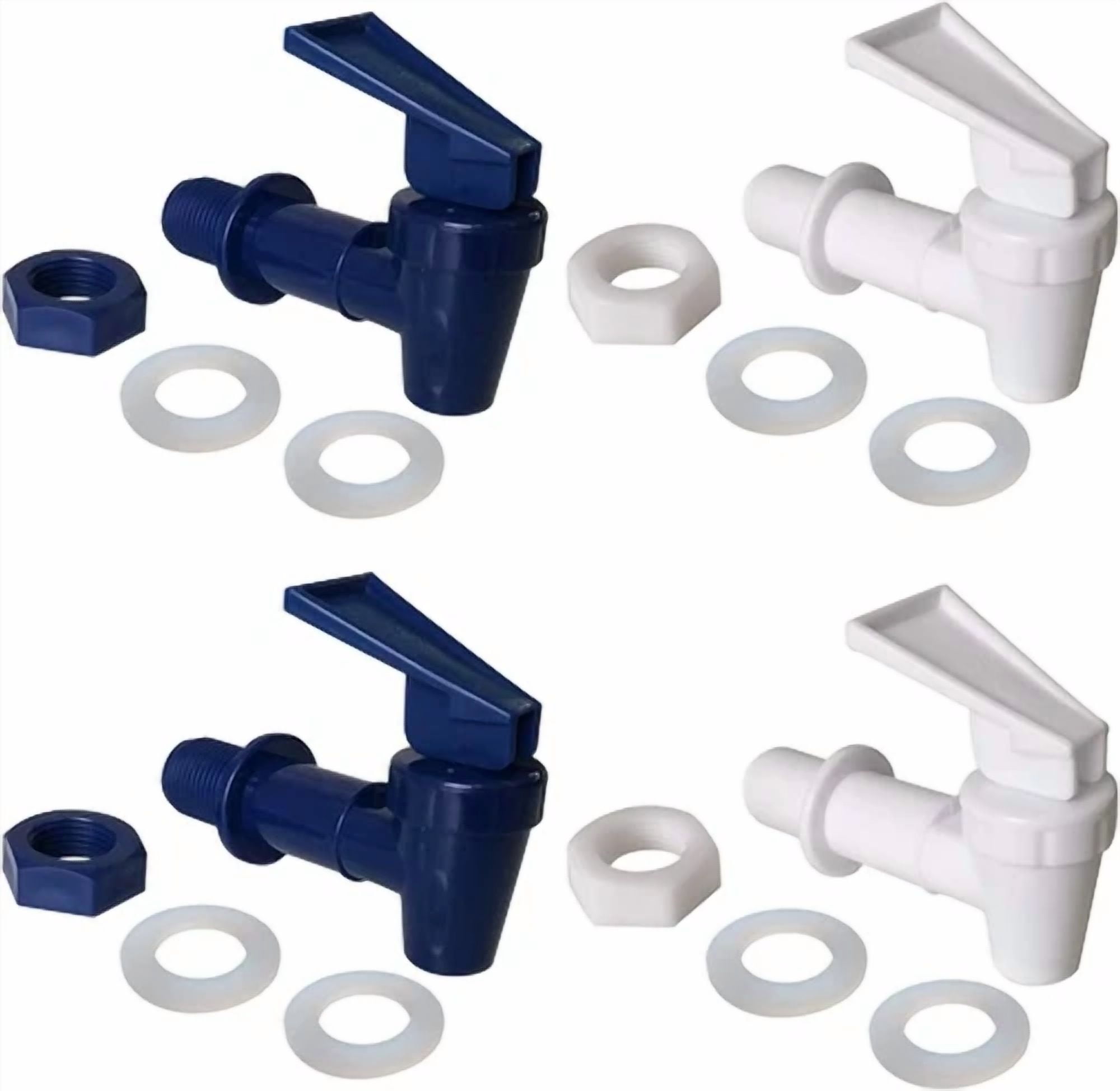 Replacement Cooler Faucet 2 White And 2 Blue Water Dispenser Tap Set ...