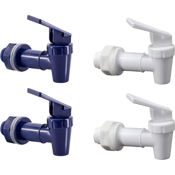 Replacement Cooler Faucet 2 White And 2 Blue Water Dispenser Tap Set ...
