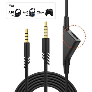 Disen Replacement Audio Cable, Braided 6.5ft Cord with Mute and Mic ...