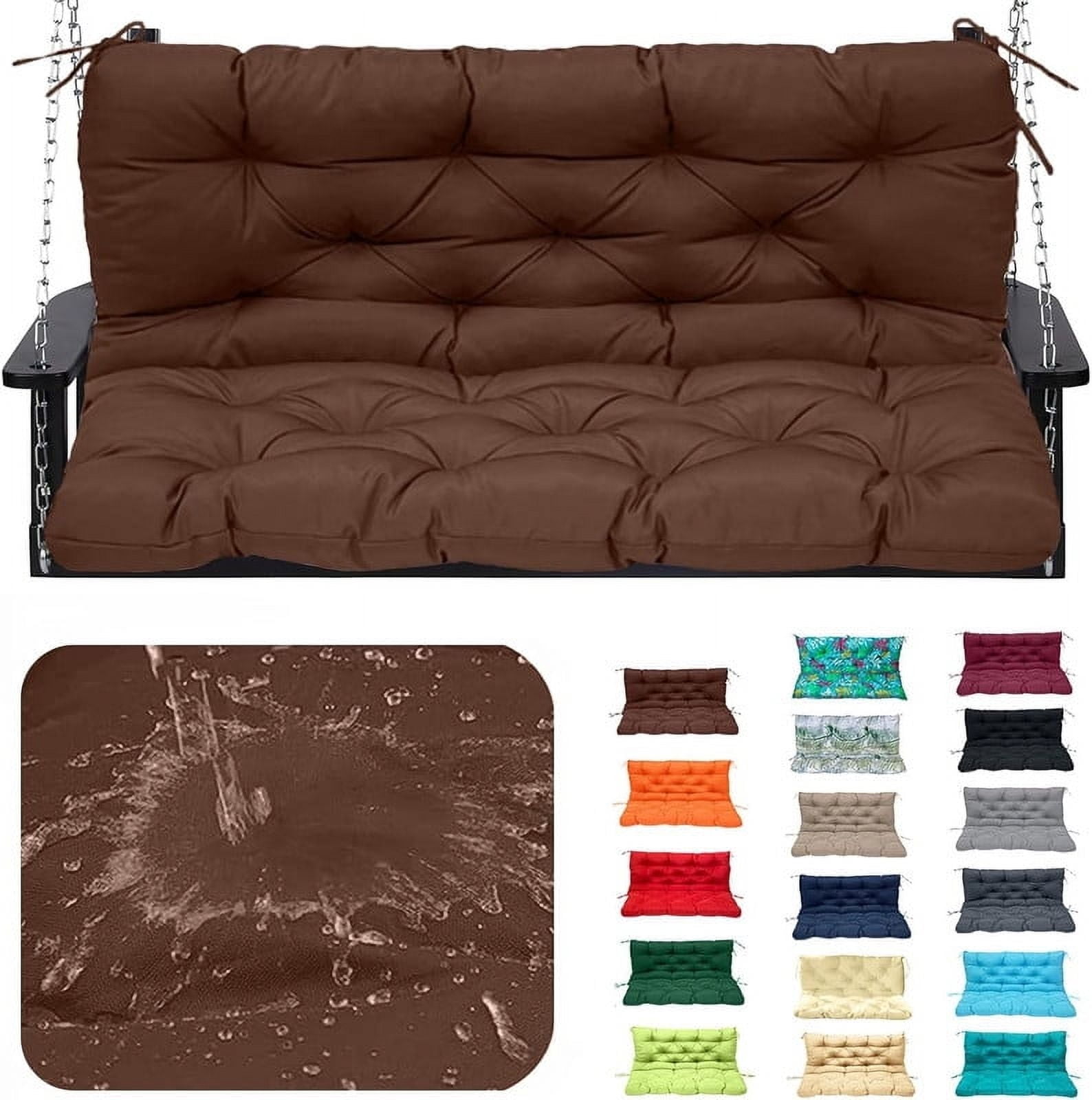 Replacement Cushions for Swing, Waterproof Porch Swing Cushion, 2-3 ...