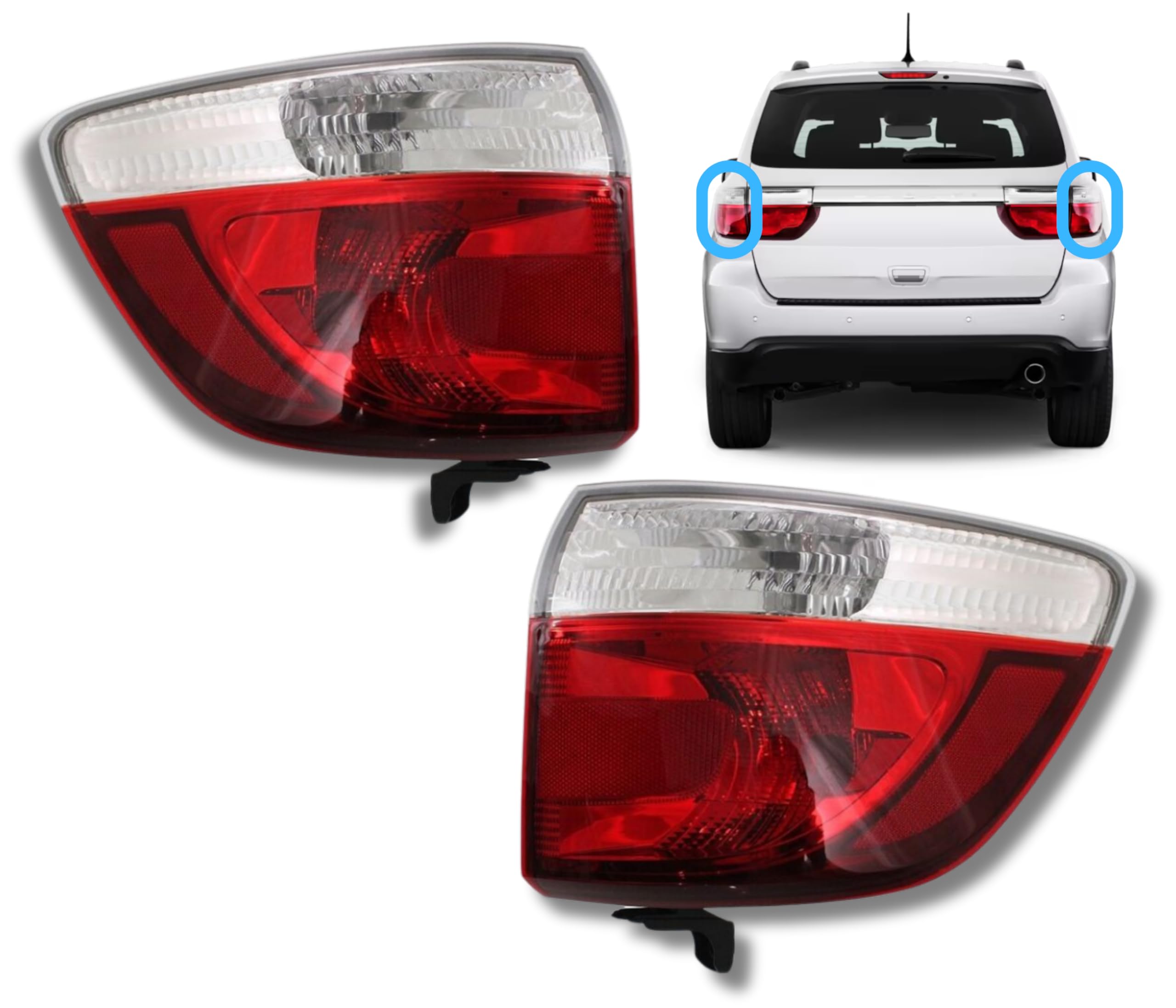 Replacement for Dodge 2011 2012 2013 Durango Sport Utility Halogen Tail ...