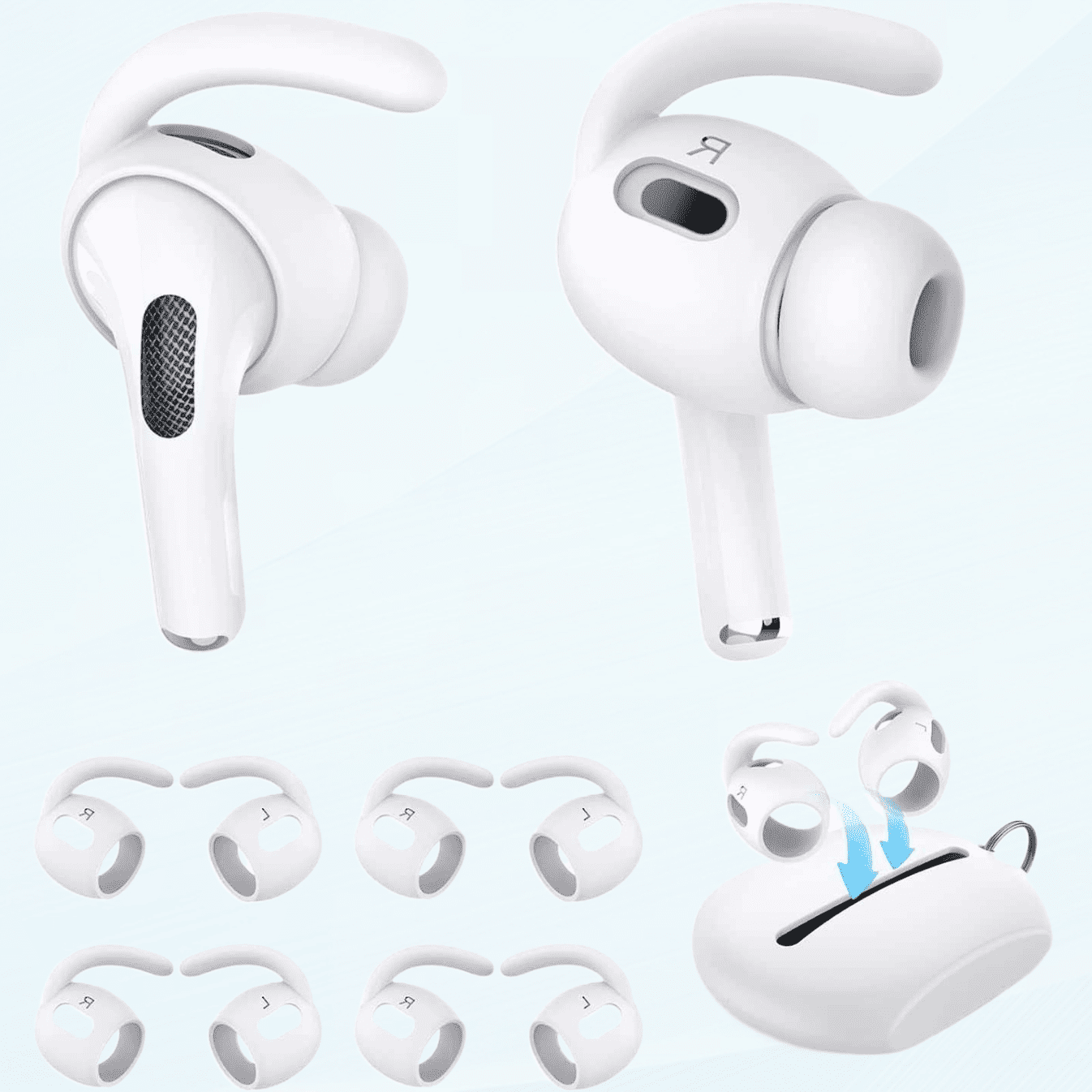 Replacement Ear Hooks for AirPods Pro 2 Ear Tips Anti Slip Silicone ...