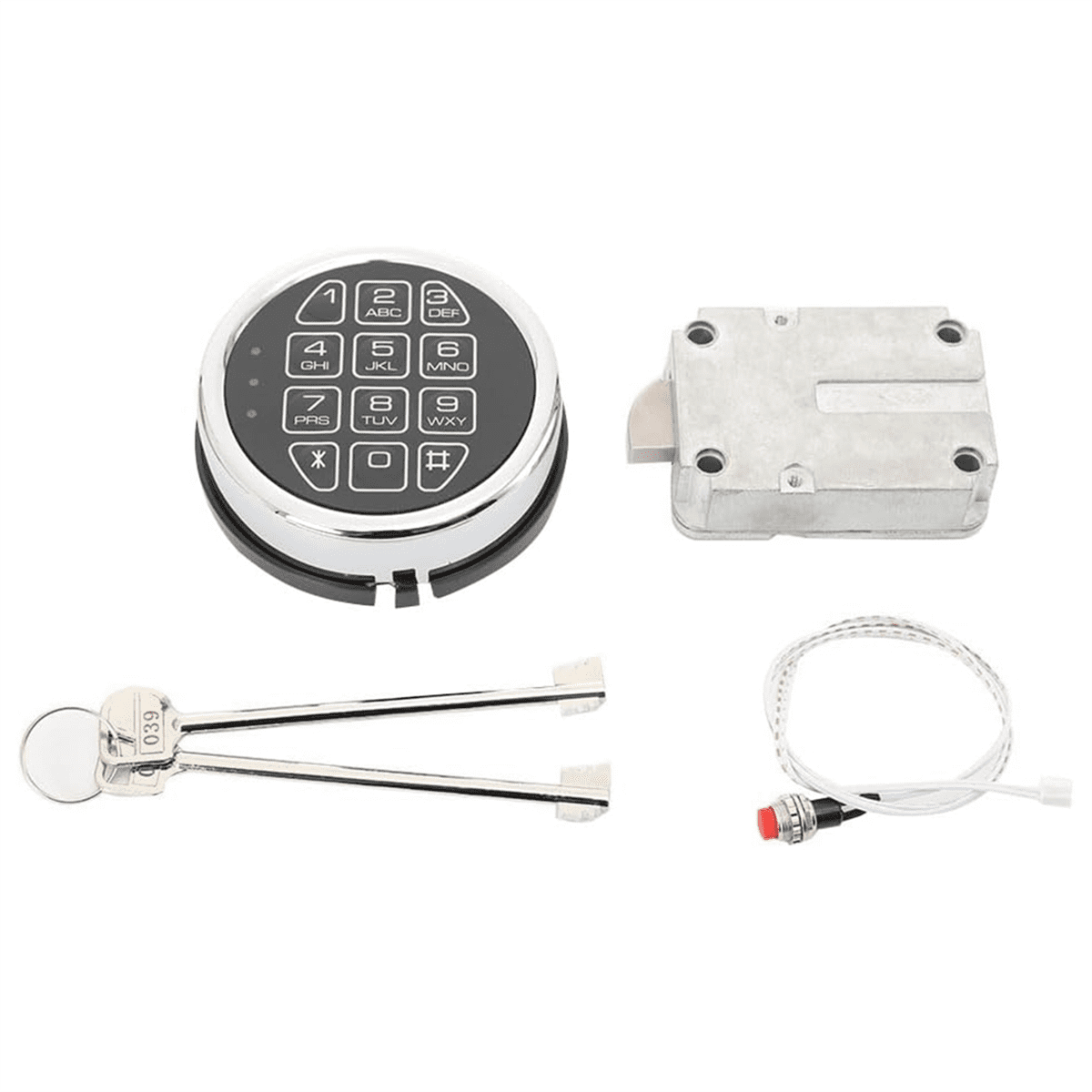 Replacement Electronic Safe Lock with Solenoid Lock & 2 Override Keys ...