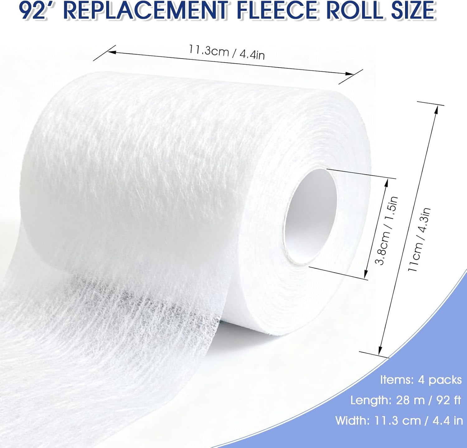 Replacement Fleece Roll for Red Sea ReefMat 500 | 92ft Quick-Change ...