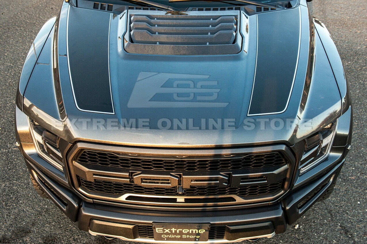 Ford F-150 Raptor 2017-Present | Factory Style Carbon Fiber Front Hood ...