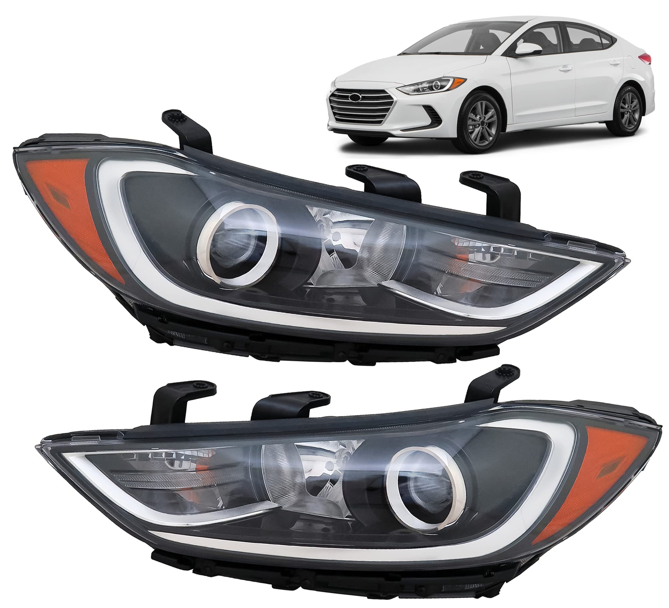 Replacement For Hyundai 2017-2018 Elantra Headlight Headlamp Assembly ...