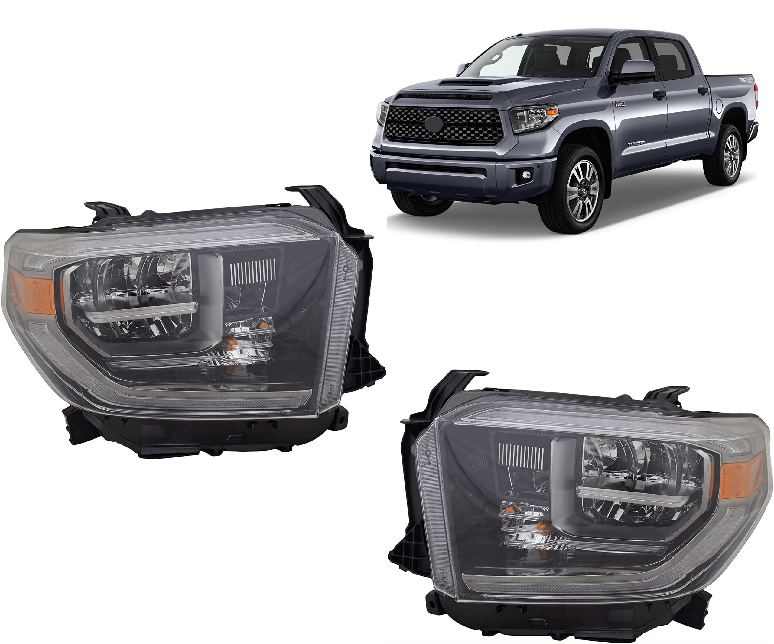 Replacement For Toyota 2018 Tundra Crew Cab Pickup LED Headlight ...
