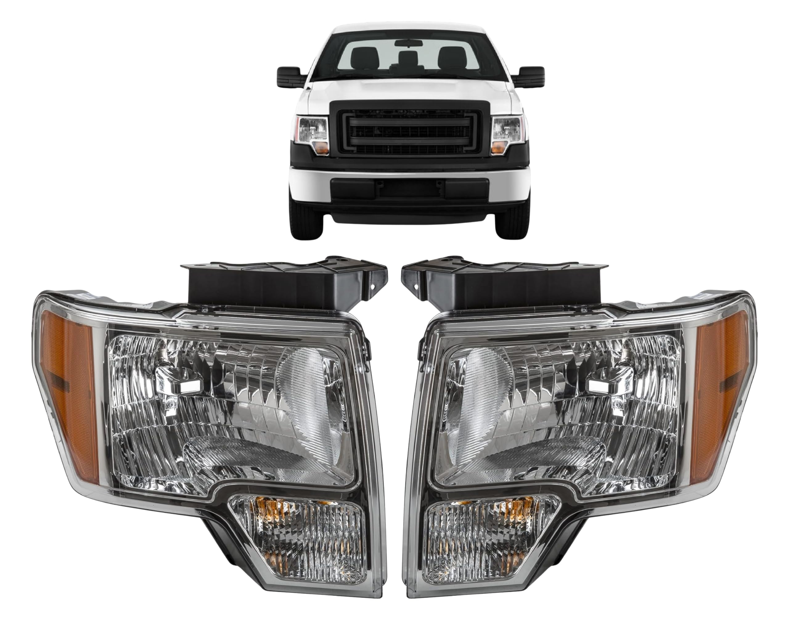Replacement for Ford F-150 2009-2014 DOT/SAE Compliant, Halogen ...