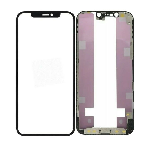 Replacement Front Top Glass With Frame Adhesive OCA For Apple iPhone 12 ...