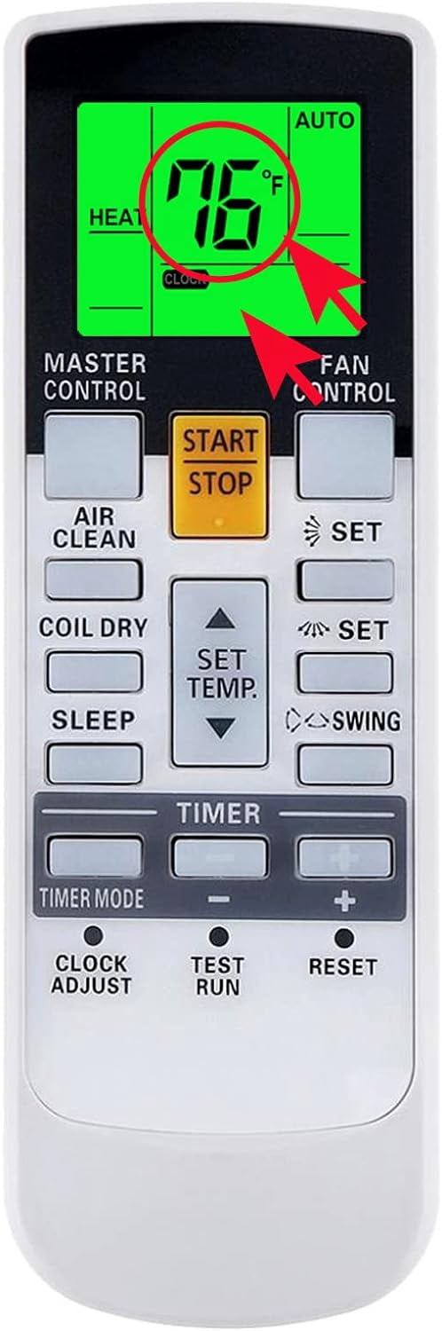 Replacement for Fujitsu Air Conditioner Remote Control Ar-Rah2u Ar ...