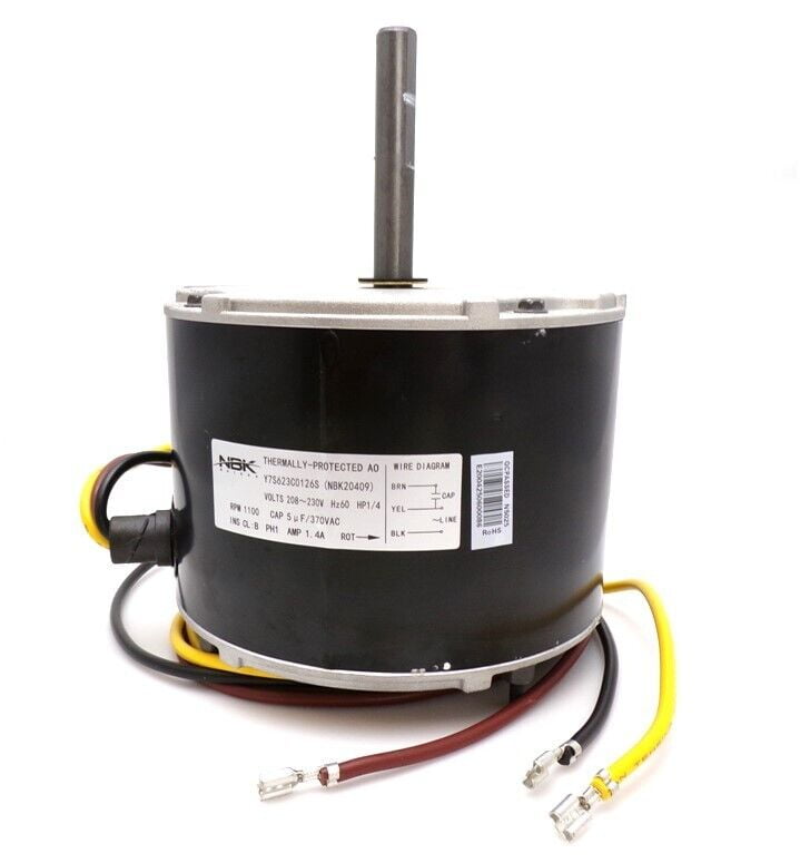 Replacement GE Genteq 1/5 HP 230v 810 RPM Condenser FAN Motor ...