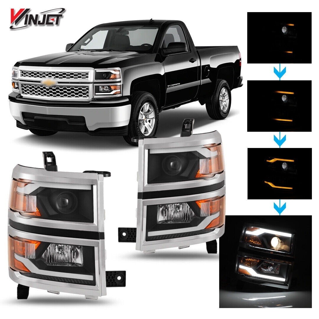 Replacement Headlight Assembly Fit for 2014-2015 Chevrolet Silverado ...