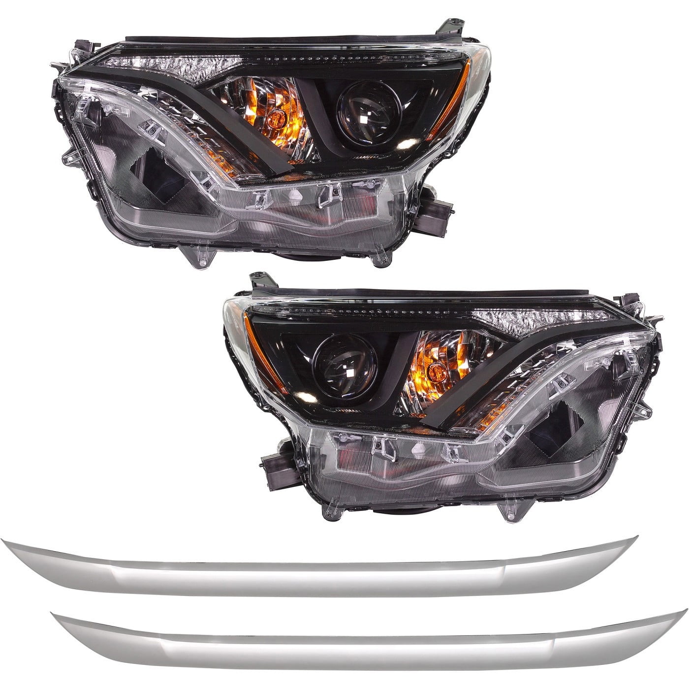 Replacement Headlights for 2016 for Toyota for Rav4 (Driver & Passenger ...