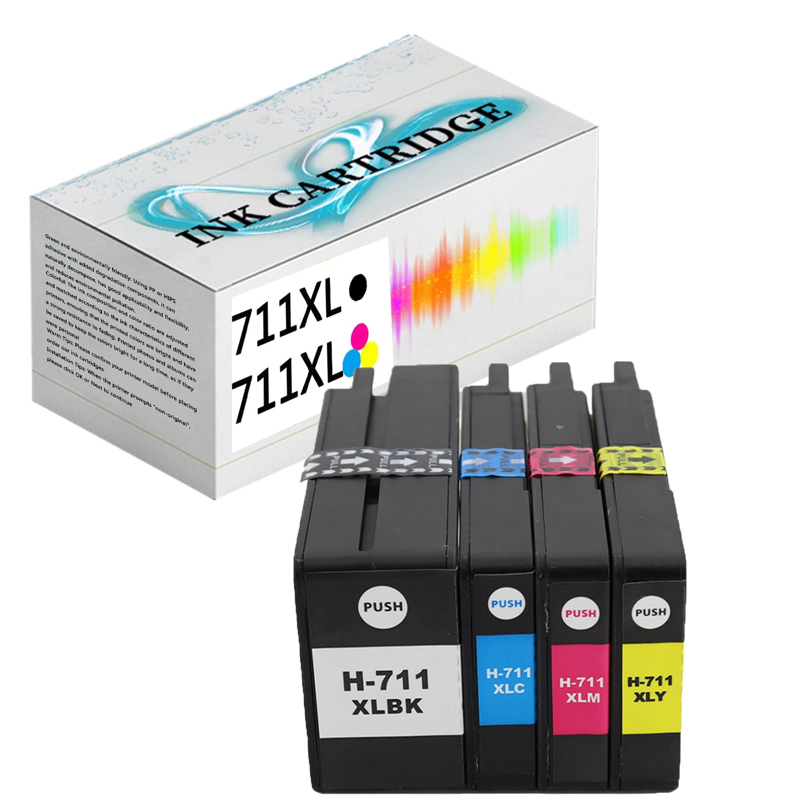 Replacement High Yield Compatible Ink Cartridge 711 711XL for Designjet ...