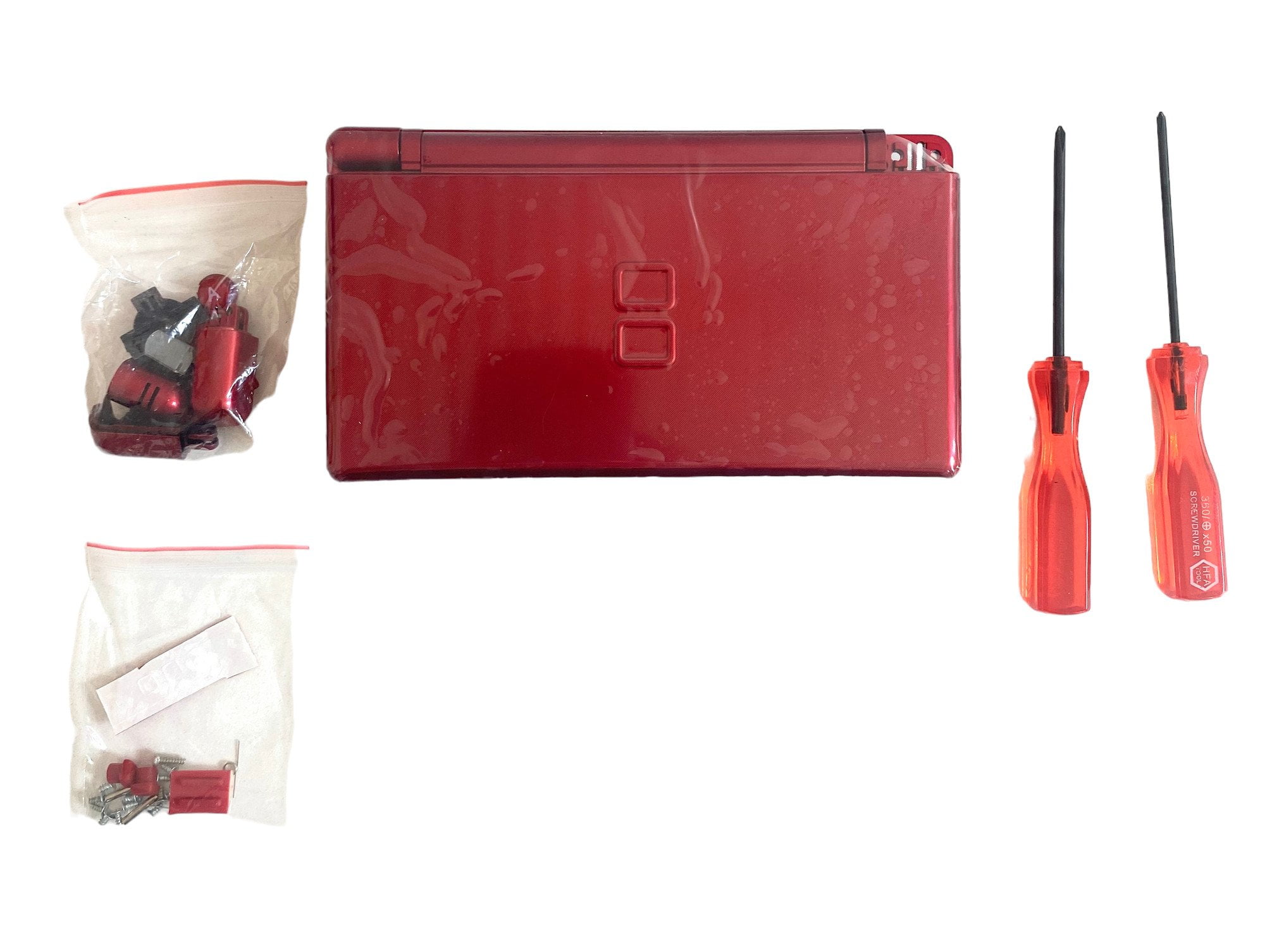 Replacement Housing for Nintendo DS Lite Glass Lens Shell Crimson Red ...