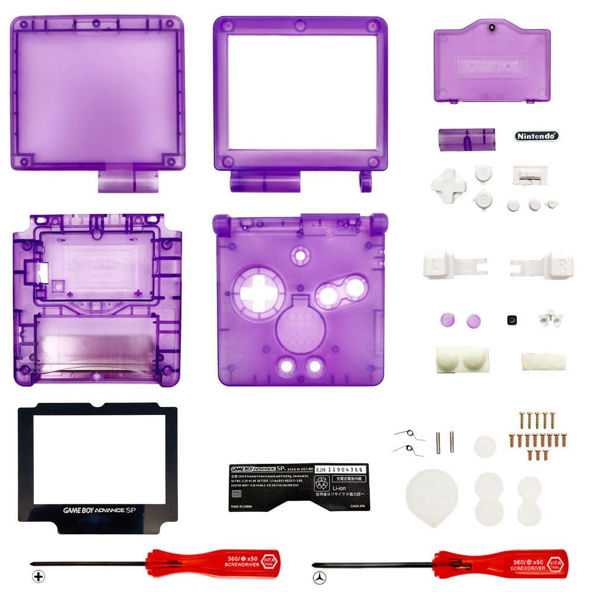 Replacement Housing for Nintendo GBA Game Boy Advance SP Shell Clear ...