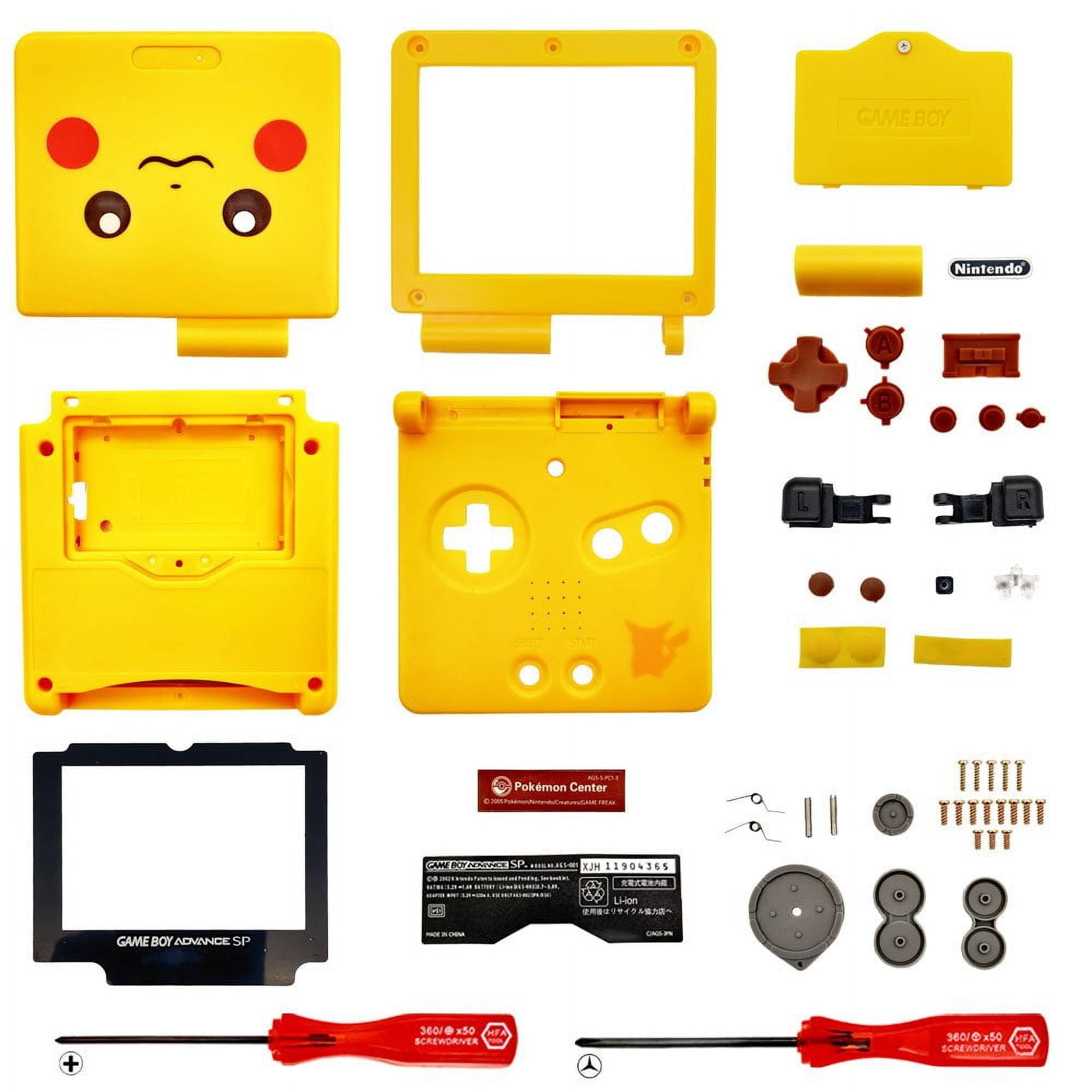 Replacement Housing for Nintendo GBA Game Boy Advance SP Shell Pikachu ...