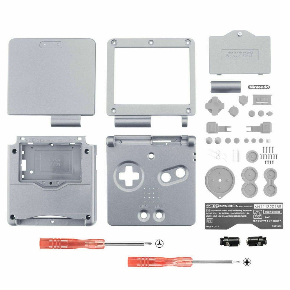 Replacement Housing for Nintendo GBA Game Boy Advance SP Shell Platinum ...