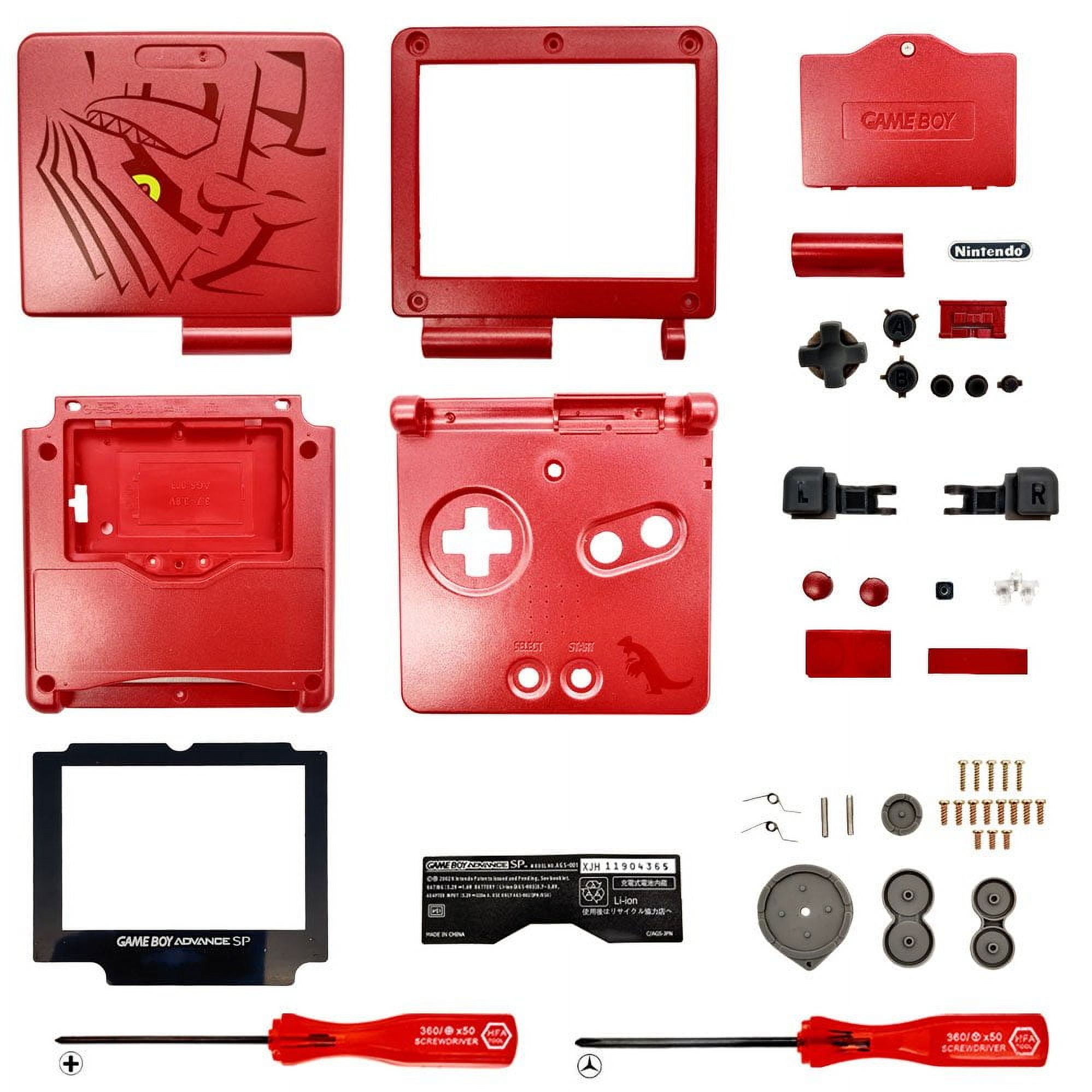 Replacement Housing for Nintendo GBA Game Boy Advance SP Shell Red ...