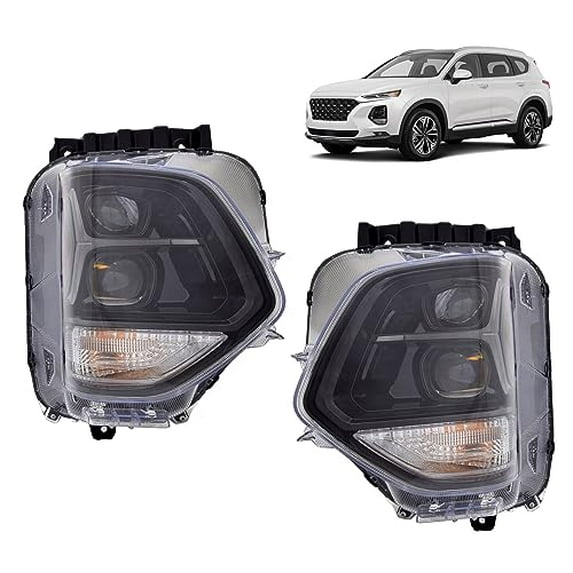 Replacement For Hyundai Santa Fe 2019 2020 Ultimate, Limited DOT/SAE Compliant, LED Headlight ...