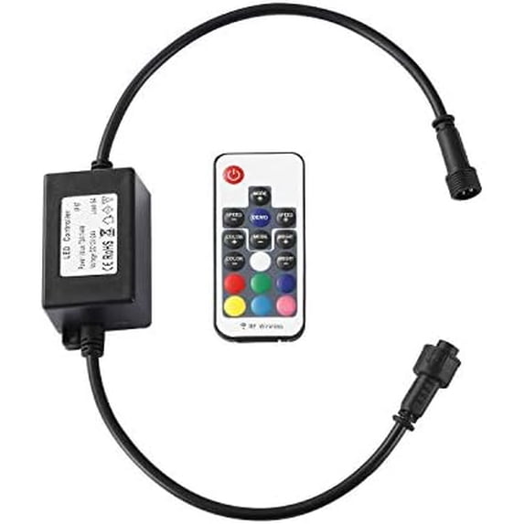 Replacement LED Light Remote Control and Controller Waterproof for Color Changing RGB LED Deck ...