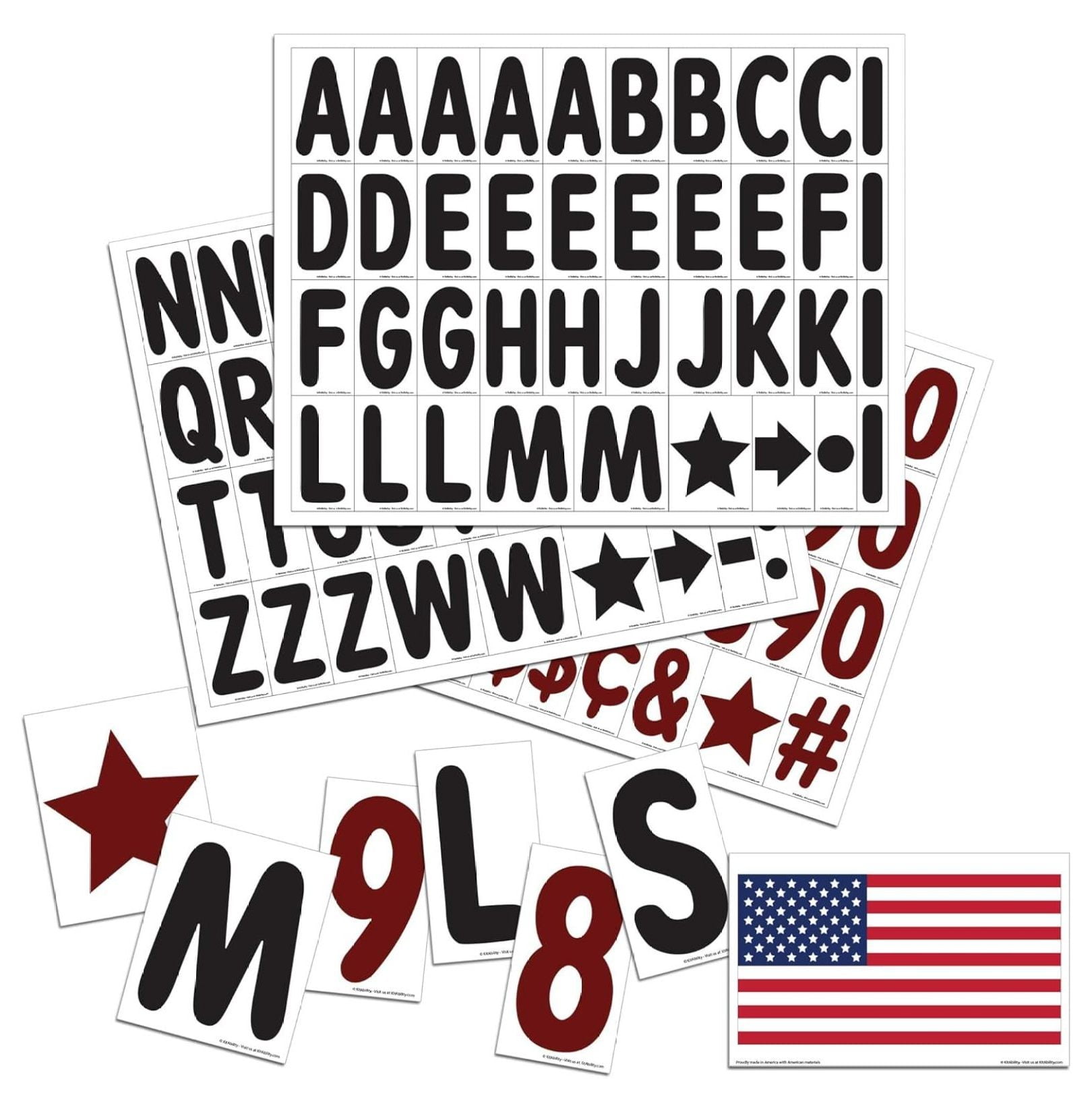 Replacement Letter Set and Character Storage Box for White Message ...