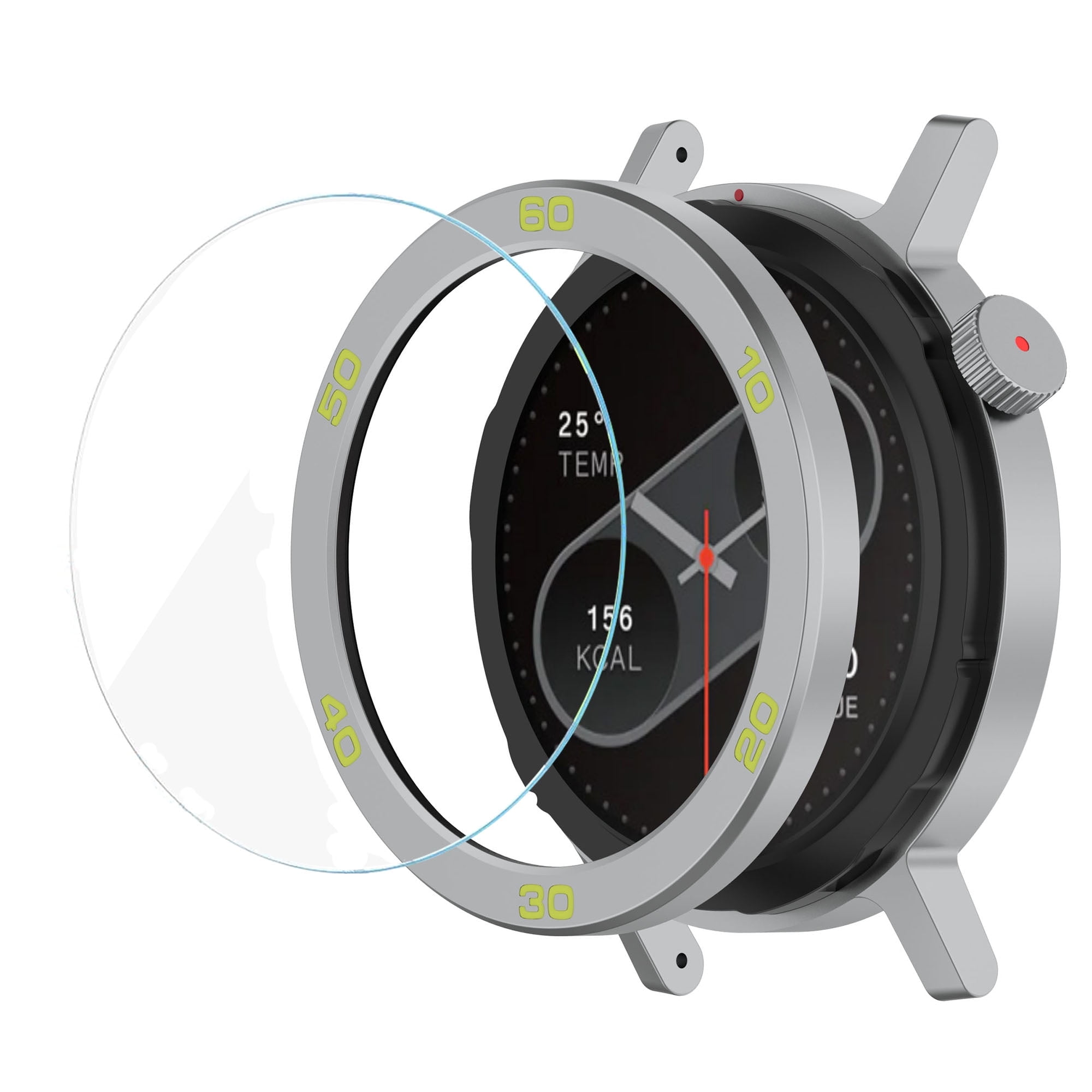 Replacement Metal Bezel Ring with Screen Protector for CMF Watch Pro 2 ...
