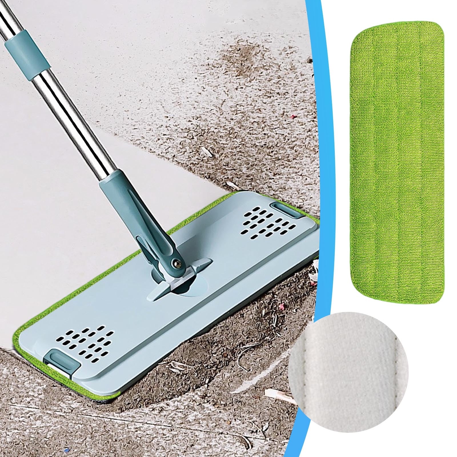 Replacement Microfiber Mop Pads 16 Inch,2 Pack Reusable Mop Pads,Microfiber Spray Mop ...