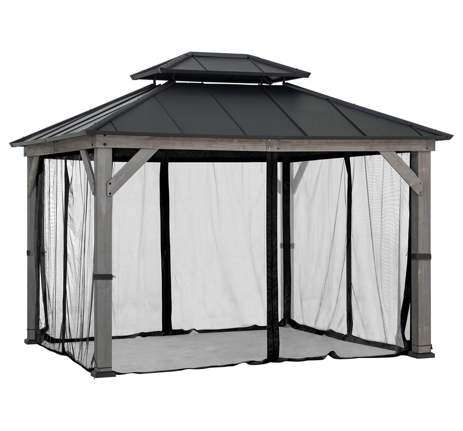 Replacement Mosquito Netting Panels, Waterproof 4-Panels Screen Walls ...