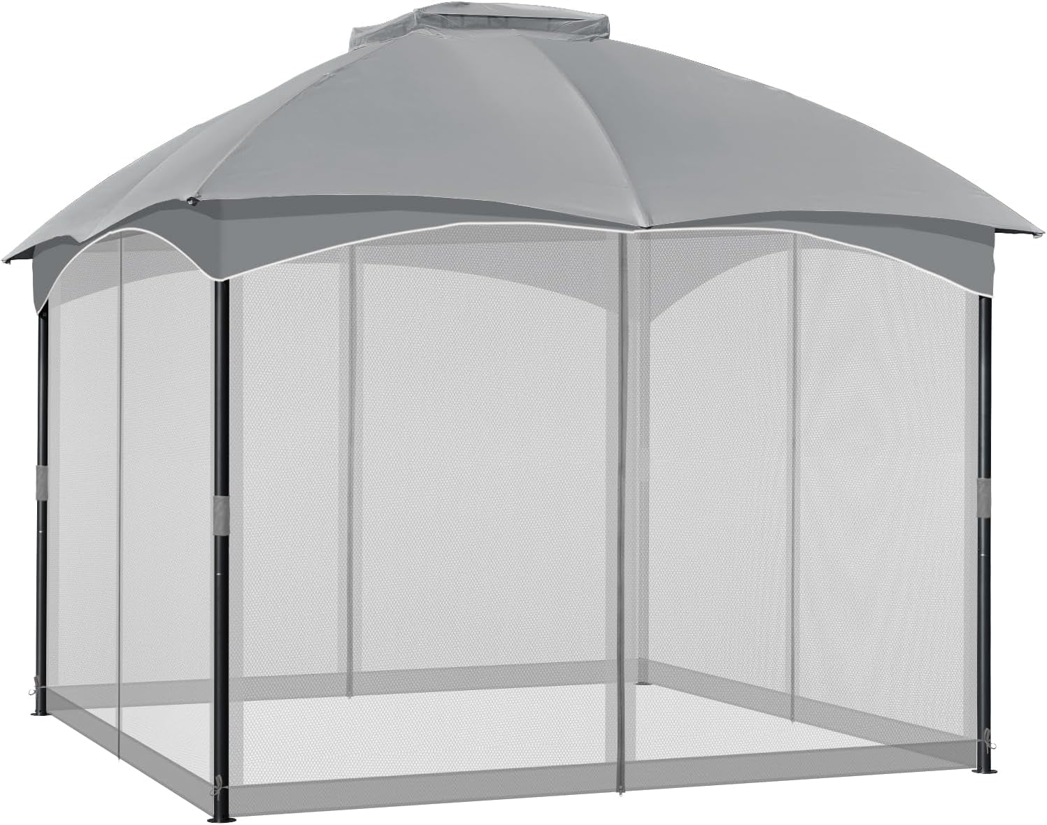Replacement Netting Screen, 10' x 10' Universal Gazebo 4-Panel Mosquito ...