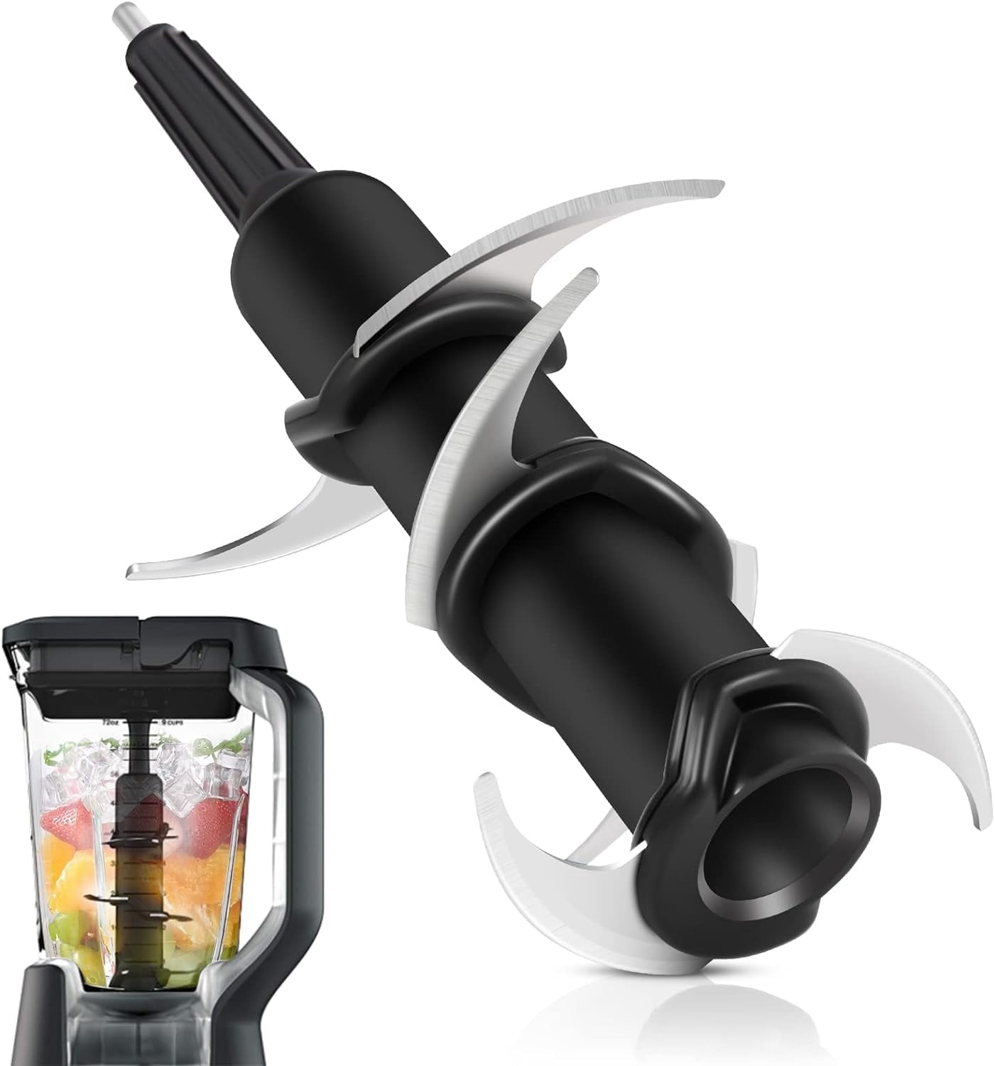 Ninja Replacement Blender Blade, 72 oz Pitcher, Black Stainless Steel ...