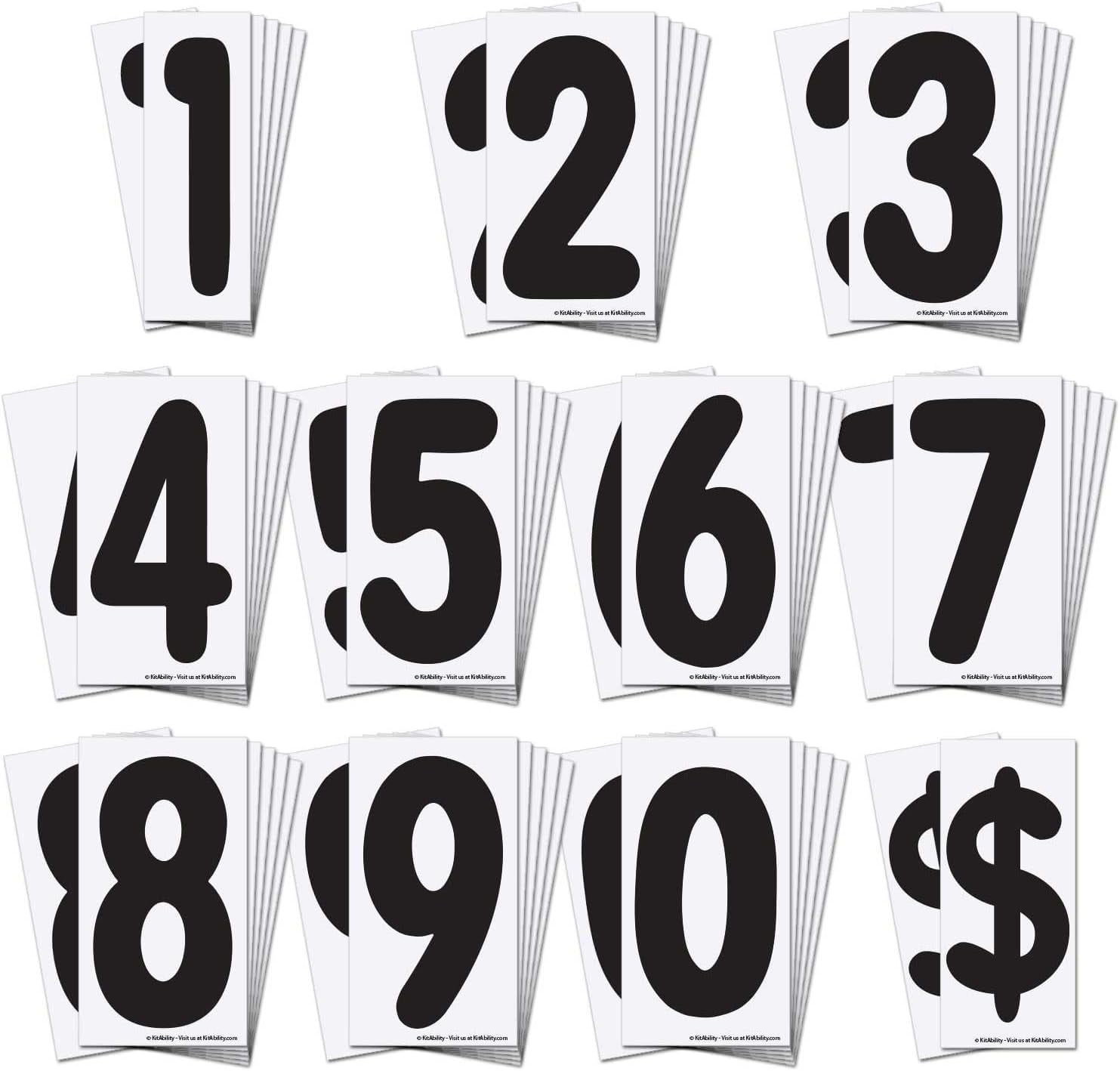 Replacement Numbers for White Message Board Sidewalk Signs with 5 Inch ...