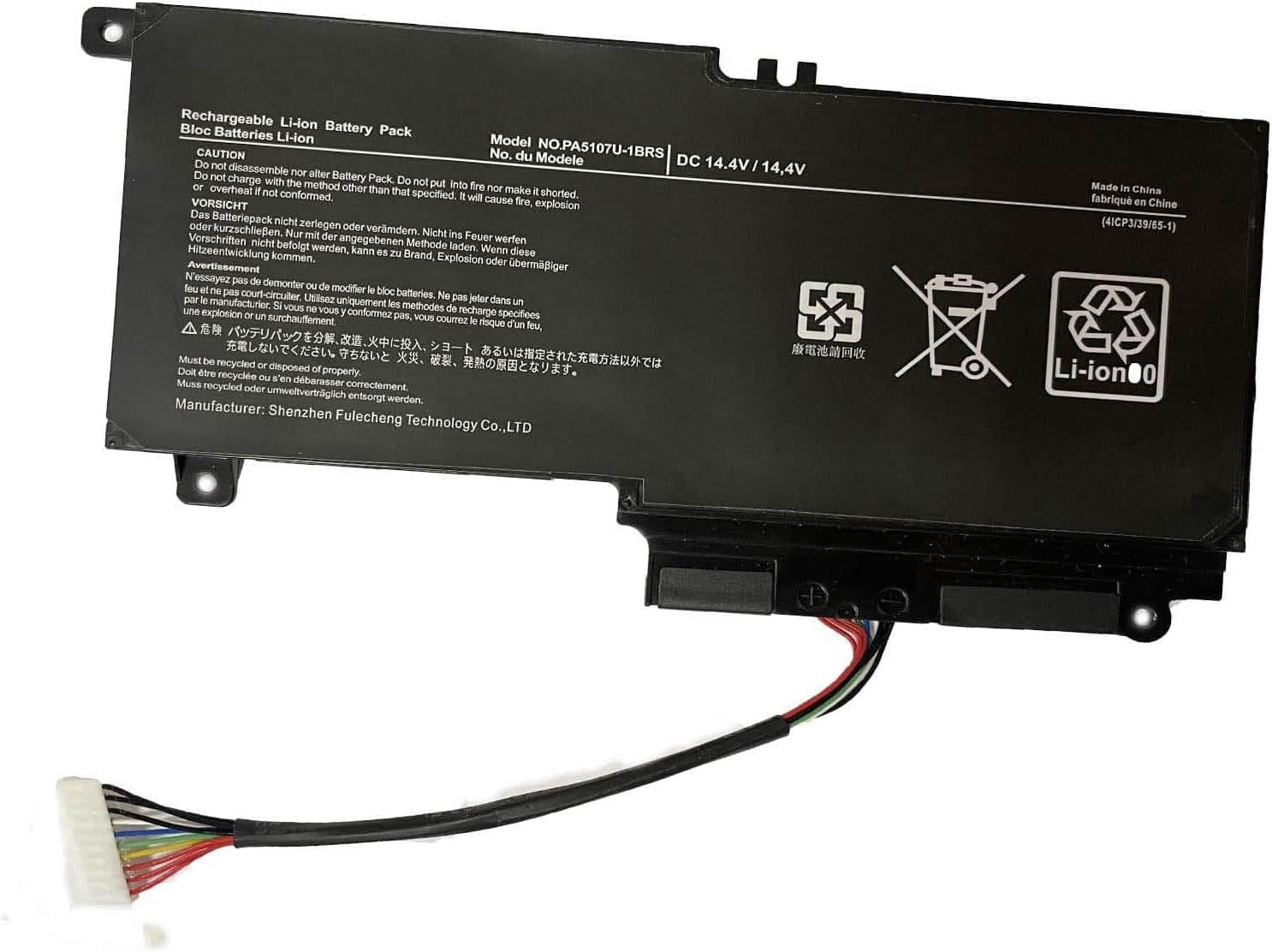 Replacement PA5107U-1BRS Battery for Toshiba Satellite P55-A5200 P55T ...
