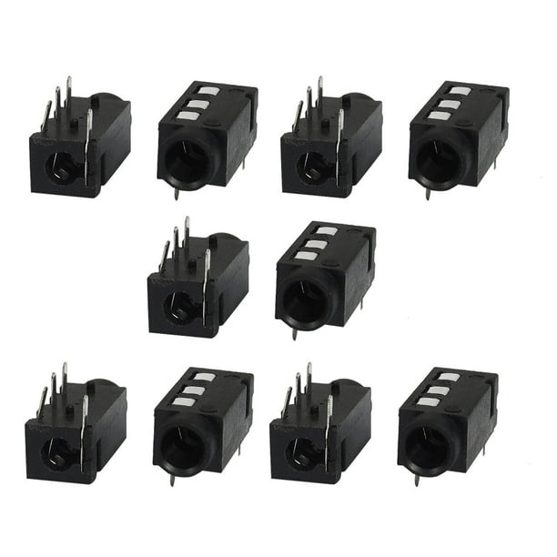 Replacement PCB Mounting 3.5mm 4 Pin Socket Connector 10 Pcs - Walmart ...