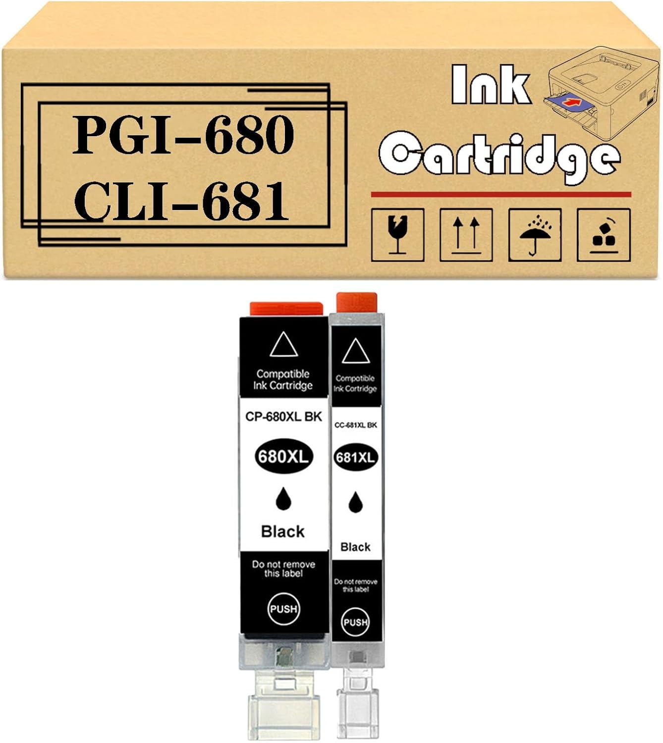 Replacement PGI-680 CLI-681 25ML Ink Cartridges Compatible for Canon ...