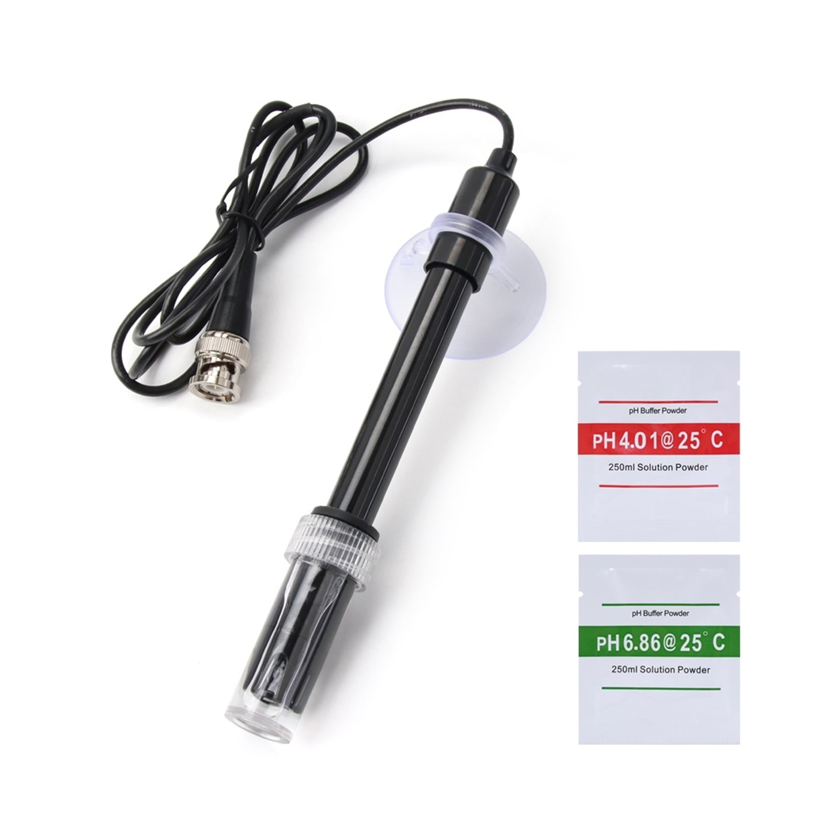Replacement PH Meter Electrode Probe Controller BNC Connector Sensor With Buffer Powder 100cm ...